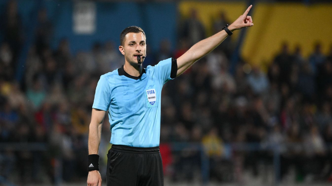 Csonka Bence nemzetközi focimeccseket vezet