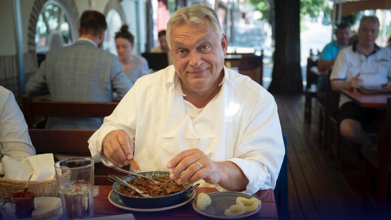 Orbán Viktor pacalt ebédelt Gyulán